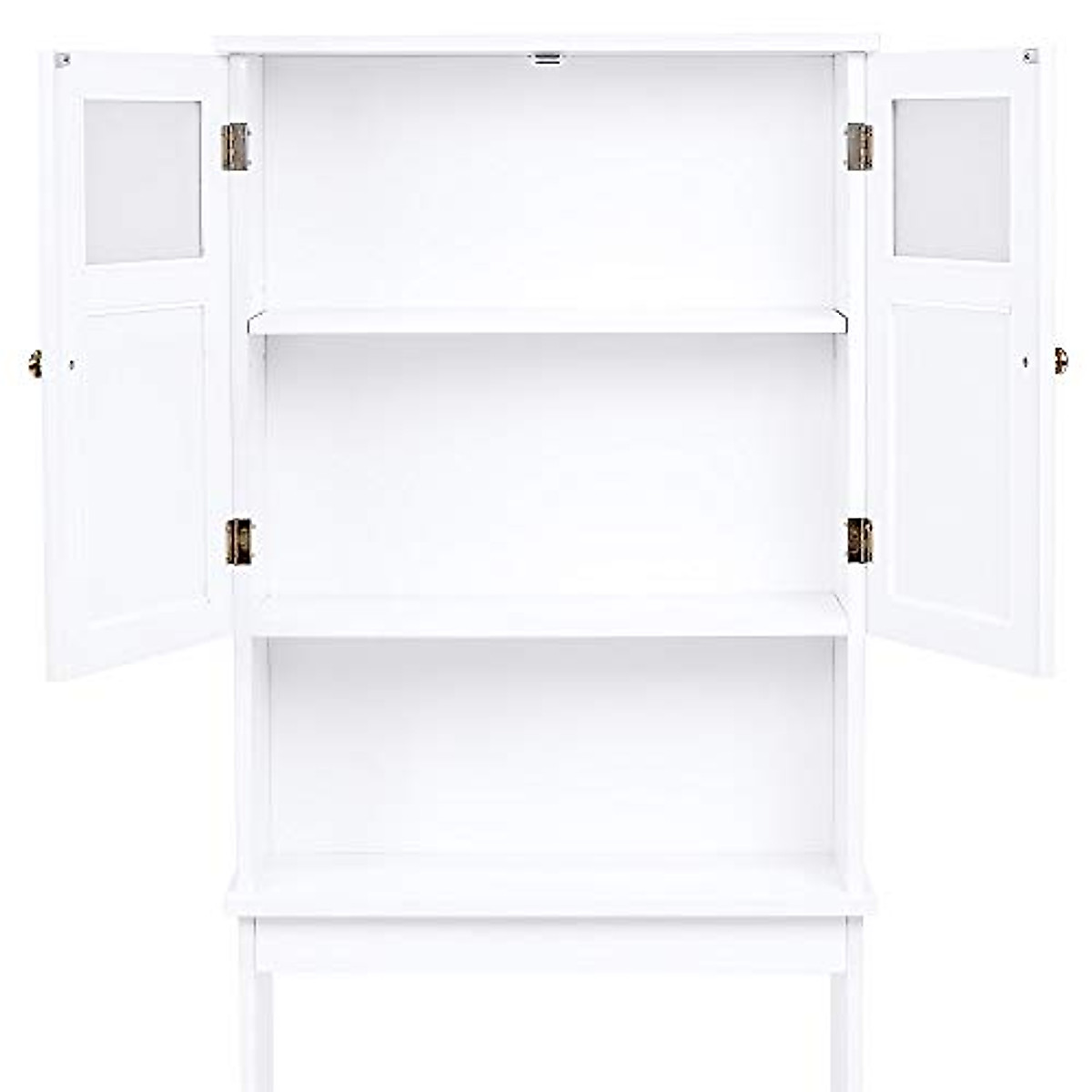 Best Choice Products Wooden Over-The-Toilet Space Saving Cabinet Shelf Tower Rack for Linens, Toiletry, White