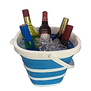 2 Pack Collapsible Bucket-2.6 Gallon(10L) Portable Mop Bucket with Water Guide Spout for Outdoor Garden Camping Fishing Car Wash Space Saving (Square)