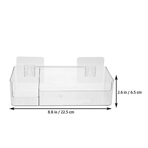 Kichvoe Organizer Storage Cabinet Refrigerator Bin Clear Plastic Bins for Fridge Bath Basket with Suction Cups Refrigerator Crisper Storage Containers Kitchen Organization Fridge Organizer