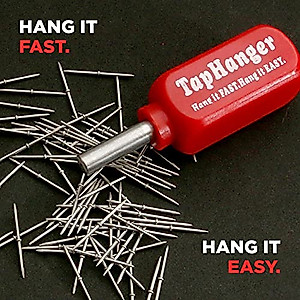 TapHanger Picture Frame Hanging Kit for Drywall - Easy To Use Picture Hanging Tool to Quickly Hang Wooden Frames & Canvases in Less Than A Minute -Includes 80 Reusable TapTacks & Holds Up to 20 Pounds