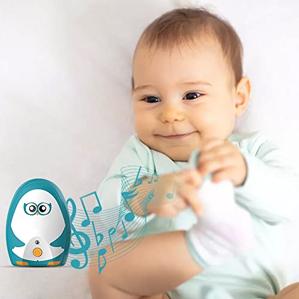 TimeFlys Audio Baby Monitor OL Portable, Two-Way Talk, Long Range up to 1000 ft, Temperature Monitoring and Warning, Lullabies, Vibration, LCD Display, 1 Adaptor 1 Set of Rechargeable Battery