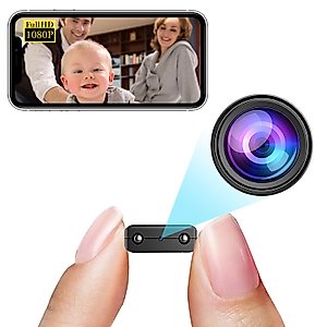 Smallest Wireless Spy Camera,WiFi Spy Camera, 1080P Remote Camera,Portable IP Camera,Nanny Cam,Baby Monitor with Upgraded Night Vision,Motion Detection,Cloud Storage for Security with iOS Android APP