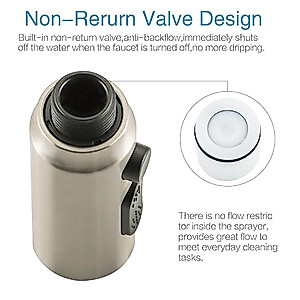 PULL Down Faucet Head Replacement Parts G1/2 or 13/16inch Kitchen Sink Faucet Sprayer Head Pull Out Spray Head Kitchen Faucet,Brushed Nickel