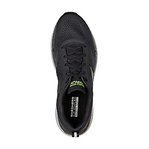 Skechers Men's Road Running Shoe, Black and Lime Textile, 10