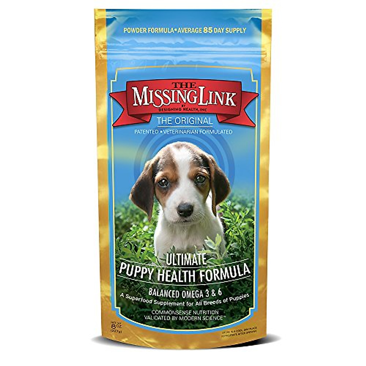 The Missing Link Puppy 8oz Supplement – Superfood Powder Promotes Growth & Development, Supports Immunity, Digestion, Bones, Skin & Coat of Dog