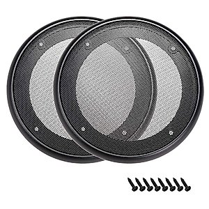 uxcell 2pcs Speaker Grill Mesh Decorative Circle Woofer Guard Protector Cover Audio Accessories 6.5" Mounting Hole Distance