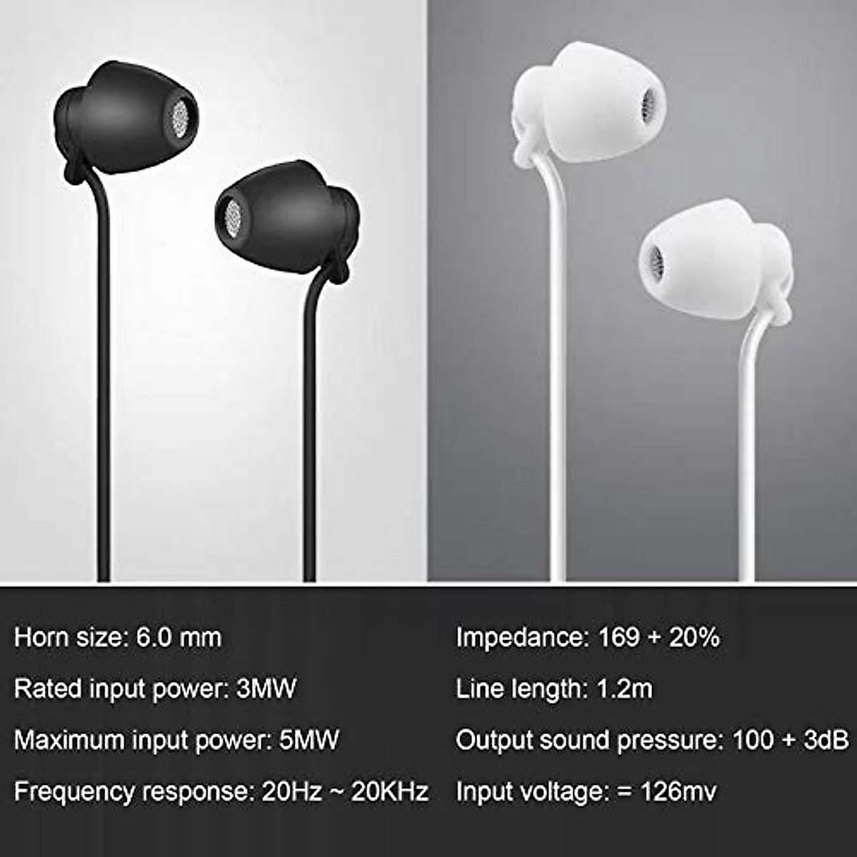 Heave in Earphone Wired Earbuds Headphones Noise Cancelling Earphones Stereo Wired Headphones for Travel/Bedtime/Workout Black