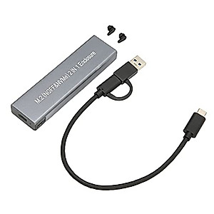 M.2 NVME SSD Enclosure Adapter Tool Free,Dual Protocol Aluminum Alloy Type C Mobile SSD Case for 2230 2242 2260 2280 M.2 SSD,Support UASP