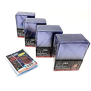 100 UltraPro Premium Toploaders + 100 Penny Sleeves Bundle