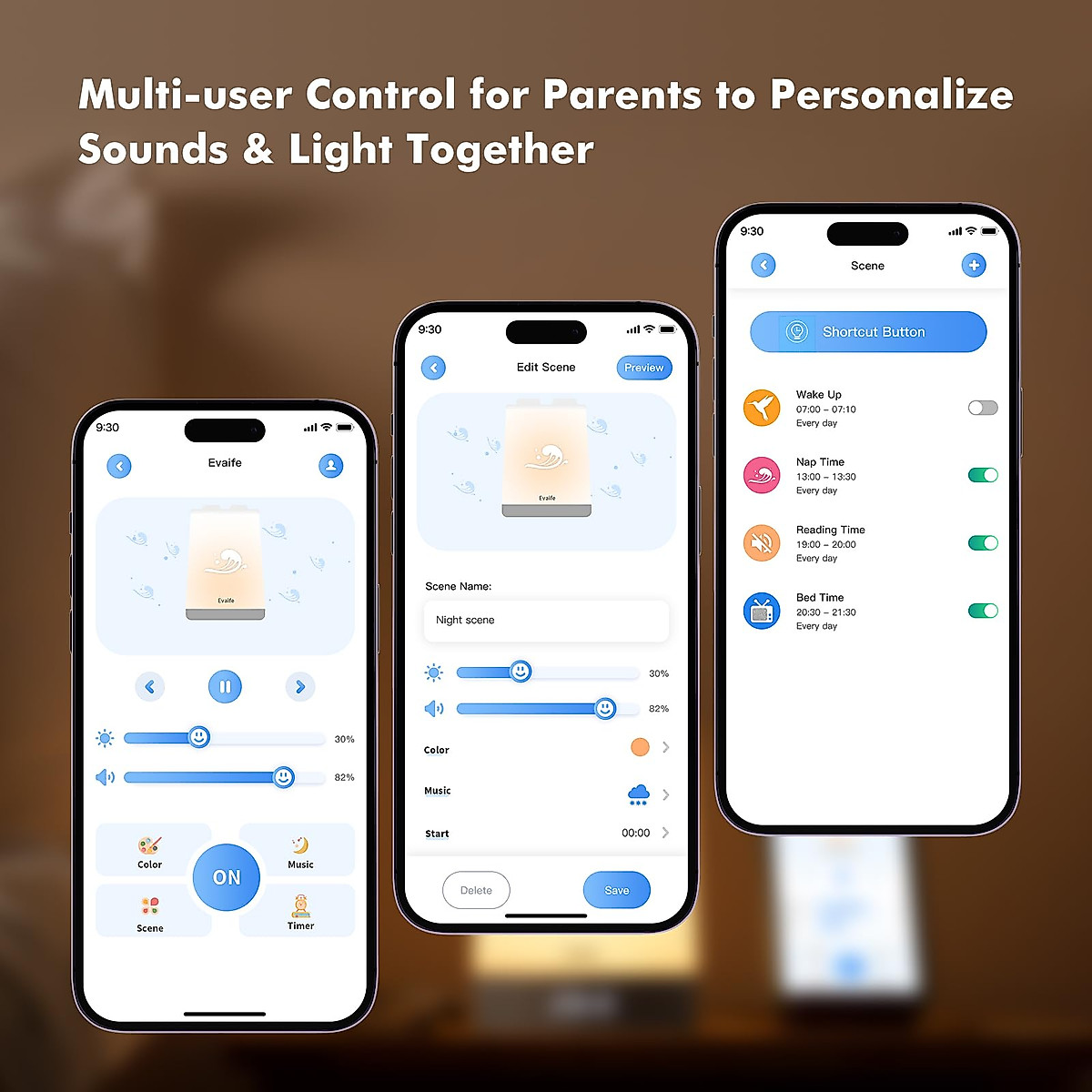 Baby Sleep Sound Machine Maker Okay to Wake White Noise Hushh Soother Trainer, Night Light Speaker with Alarm Clock, App Control, Timer Nursery Toddler Registry Kid Adult Bedroom Decor Home Essential
