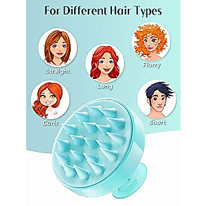 HEETA Hair Shampoo Brush, Scalp Care Hair Brush with Soft Silicone Scalp Massager (Green)