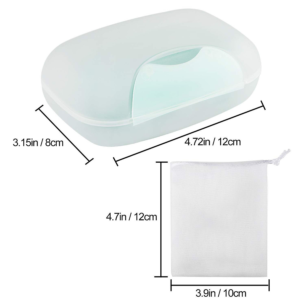 4 Packs Travel Toothbrush Case and 2 Packs Travel Soap Holder