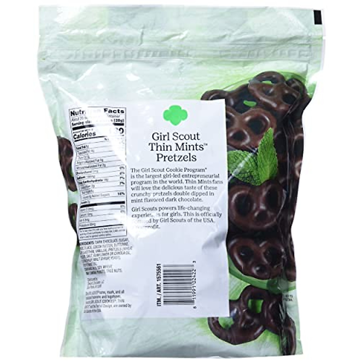 Girl Scout Thin Mints Pretzels 100% Real Dark Chocolate, 26 Oz