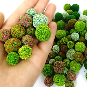 OrgMemory 120 Pcs Model Flower Trees, Model Scenery, Scenery Railroad Layout Scene Decoration Architecture Model Landscape Layout Cluster Flower Vegetation Mini Model Trees Flower