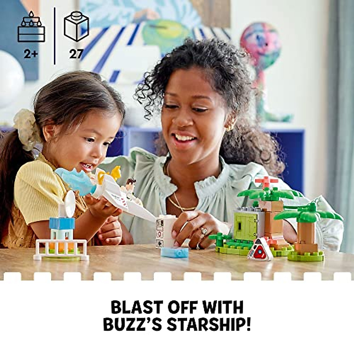 LEGO DUPLO Disney and Pixar Buzz Lightyear’s Planetary Mission 10962, Space Toys for Toddlers, Boys & Girls 2 Plus Years Old with Spaceship & Robot Figure