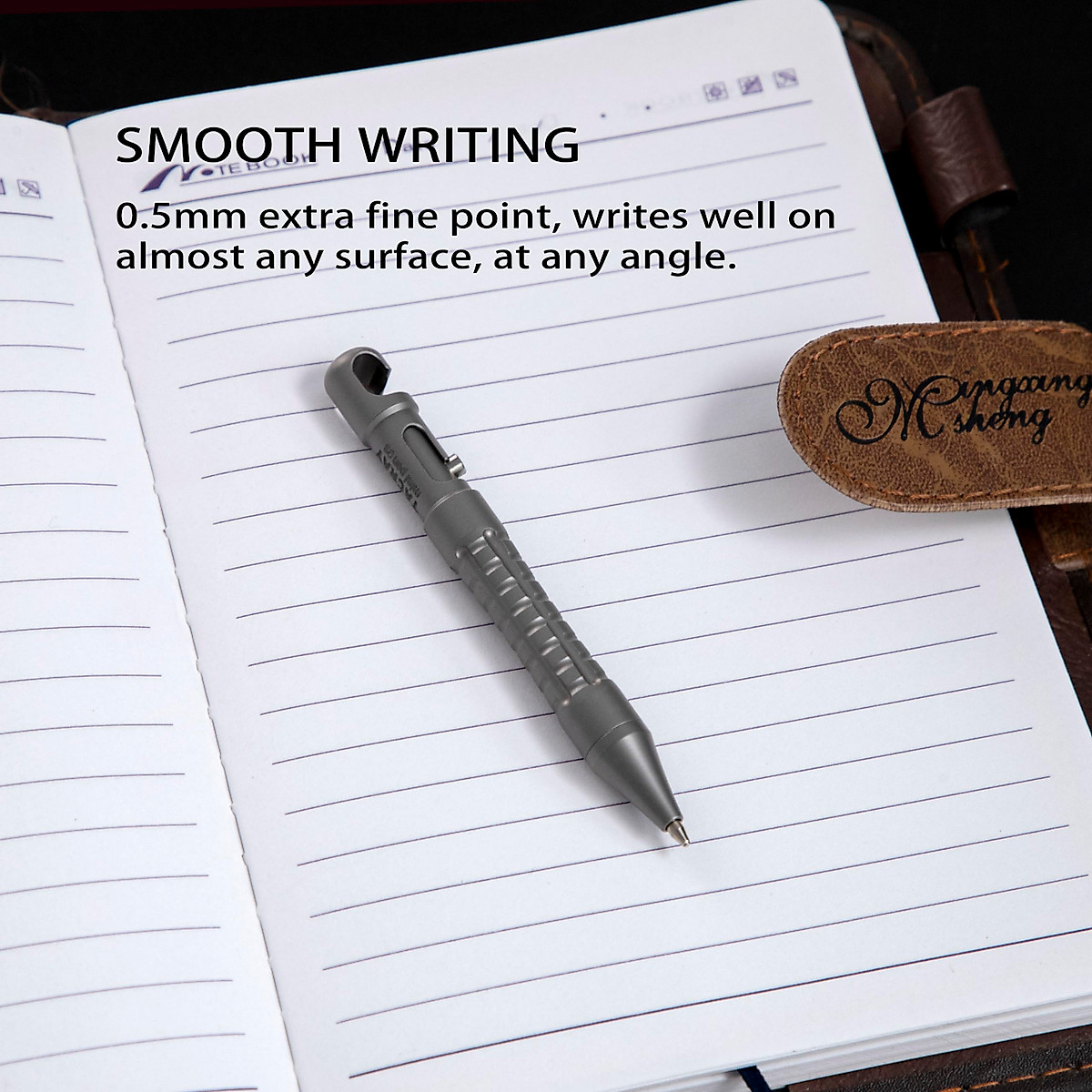 TACRAY Mini Titanium EDC Pen,Keychain Pen,Pocket Size Pen,Small Bolt Action Pen