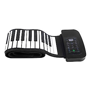 Aidashine Portable 88 Keys Roll Up Piano Keyboard Piano, Silicone Flexible Foldable Keyboard Hand-Rolling Piano with Sustain Pedal