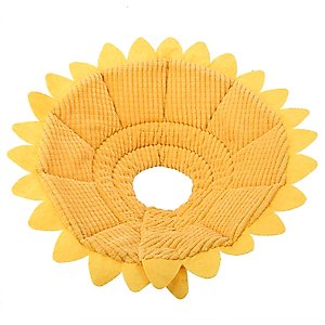 Cat Cone, Pet Recovery Collar Sunflower Shape Pet Elizabethan Collar Pet Recovery Cone Adjustable Pet Collar for Cat Dog (Size 5 Neck Circumference 29-35cm)