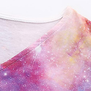 Plus Size Tops for Women Dressy Summer Trendy Short Sleeve V Neck T Shirts Rainbow Tie Dye Graphic Tees Loose Blouses
