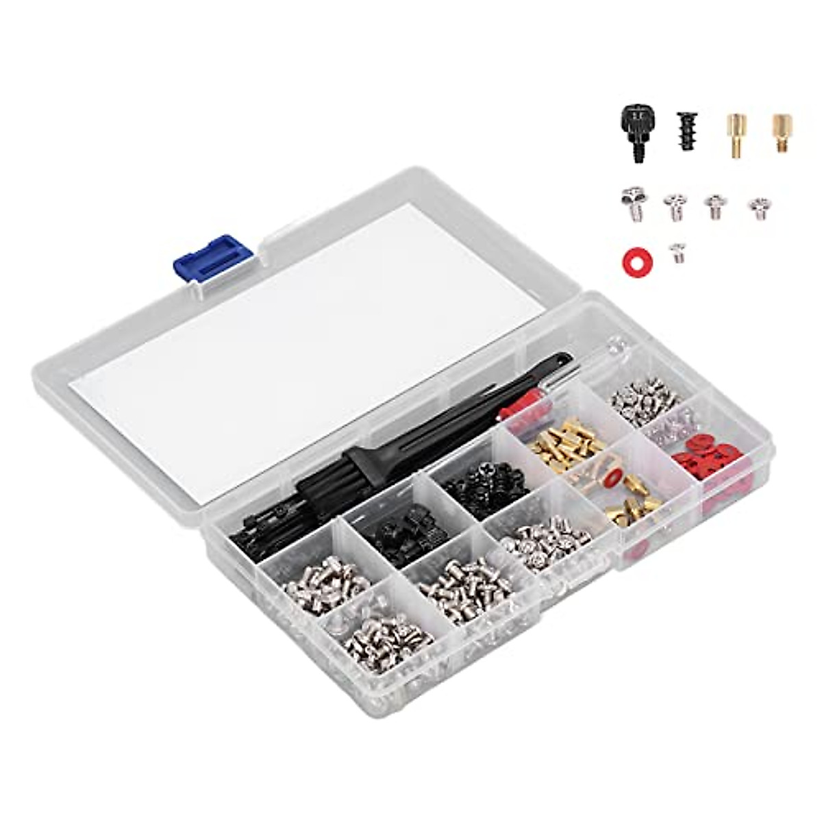 Computer Screw Parts, Long Time Usage Computer Screw Set Oxidation Resistance 10 Types 366 Pcs with Brush for Replacement