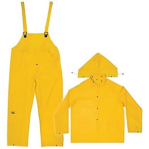 CLC Custom Leathercraft Rain Wear R110M .20 MM Yellow 3-Piece Rain Suit, Medium