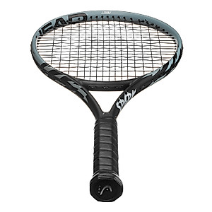 HEAD Metallix Spark Tour Stealth Tennis Racket - Pre-Strung Adult Tennis Racquet for Control, Black