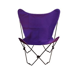 Algoma Net Company 405302 Algoma Net Butterfly Chair and Cover Combination w/Black Frame, Purple