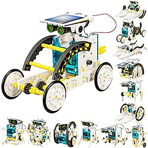 STEM 13-in-1 Solar Power Robots Creation Toy, Educational Experiment DIY Robotics Kit, Science Toy Solar Powered Building Robotics Set Age 8-12 for Boys Girls Kids Teens to Build
