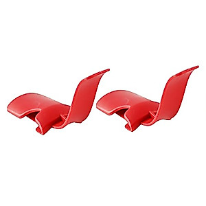 Home-X Shoe Helpers, Ergonomic Easy Shoe Helpers with Curved Handles for Pulling Shoes On, One Size Fits All, Durable Plastic for Multiple Uses, Set of 6, 6" L x 1 ¾” W x 1 ¼” H, Red