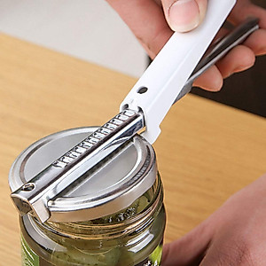 BORDSTRACT Stainless Steel Jar Opener, Swing Grip Adjustable Easily Open Bottle Opener Kit, Food Grade Crank Comfort Wine Opener for Children Elderly Arthritis Sufferer
