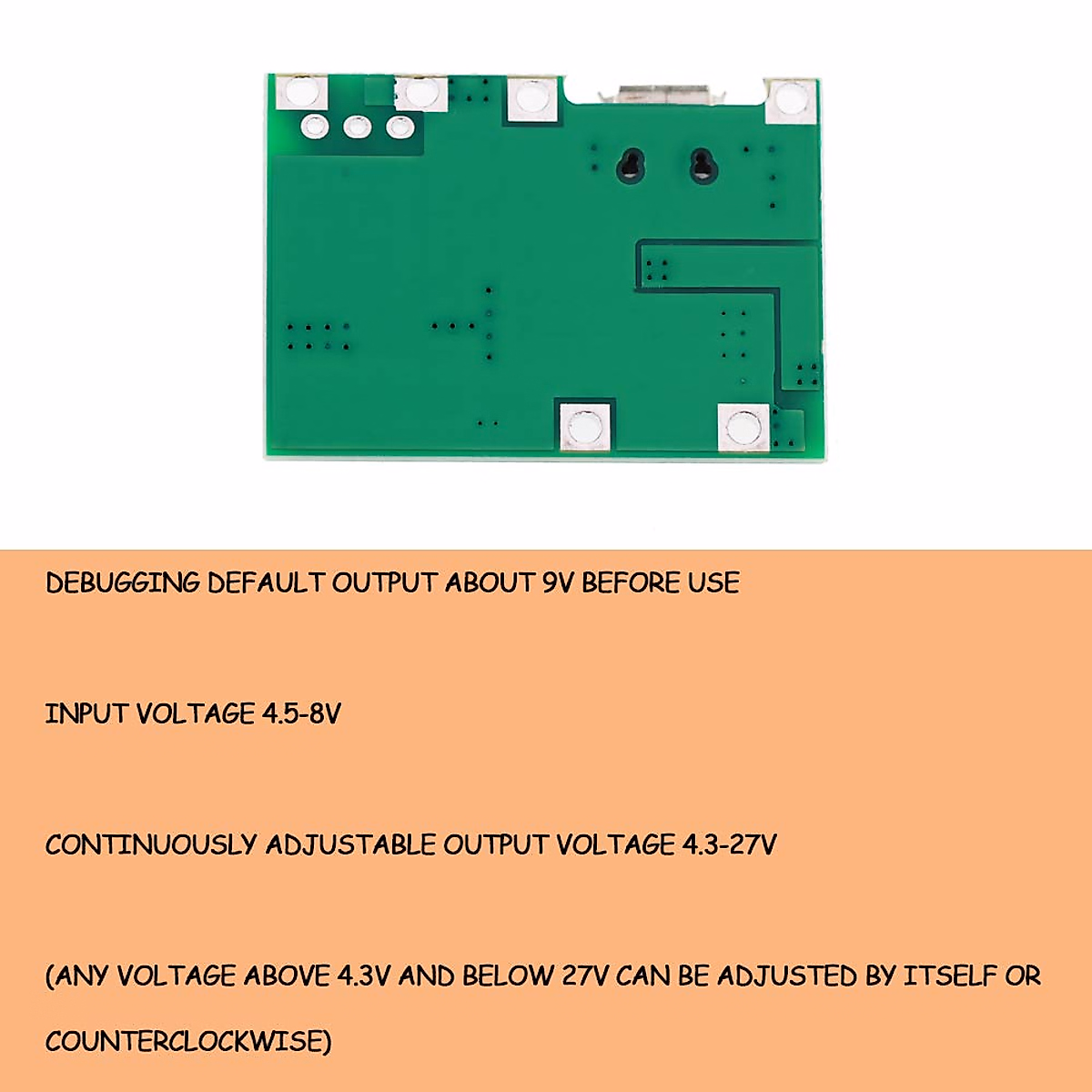KOOBOOK 5Pcs Micro USB 3.7V Lithium Li-ion 18650 Battery Charging Discharge Module Adjustable Boost Step Up Integrated Module 4.5V-8V to 4.3V-27V