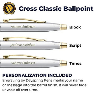 Engraved Cross Pen | Personalized With Medical Doctors Caduceus Emblem And Name. Gift Pen - AT Cross Classic Century Medalist Ballpoint. Custom Engraving Included.