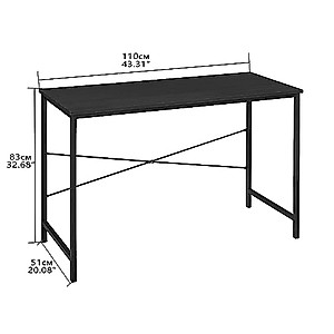 ENGERIO Computer Desk Home Office Desk Writing Study Table Modern Simple Style Laptop Table Study Writing Desk for Home Office Table Workstation (Black)