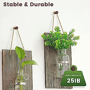 HEIOE Wood Wall Hooks - 4 Pack Natural Wooden Hooks Decorative - Rustic Coat Hook Wall Mounted - Minimalist Hat Rack - Handmade Wall Hooks for Hanging Coats (Black Walnut),Dark Brown