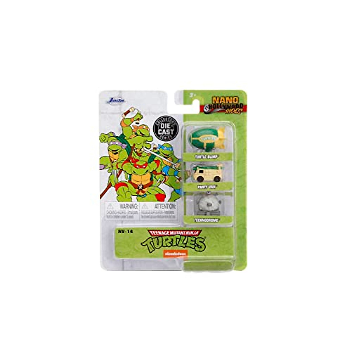 Teenage Mutant Ninja Turtles 1.65" 3-Pack Die-cast Cars, Toys for Kids and Adults