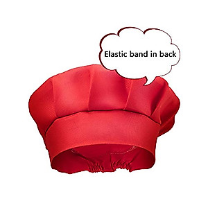 SATINIOR 12 Pieces Kids Apron and 12 Pieces Chef Hat, Child's Adjustable Aprons and Chef Hat Kitchen Bib Aprons with 2 Pockets for Boy Girls Kitchen Cooking Baking Wear(Multi-colors, L for 7-13 Age)