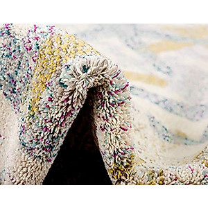 Unique Loom Positano Collection Coastal Modern Light Colors Starfish Beige Runner Rug (3' x 10')