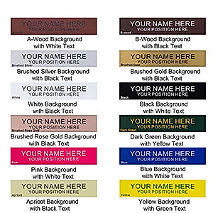 Personalized Office Engraved Name Plate with Wall or Desk Holder 2"x10"