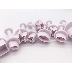 Fondant Cutter 13pcs/ Set, Geometric MultiCutters for Cake Design - Round Square Oval Heart - Small, Medium & Large Size