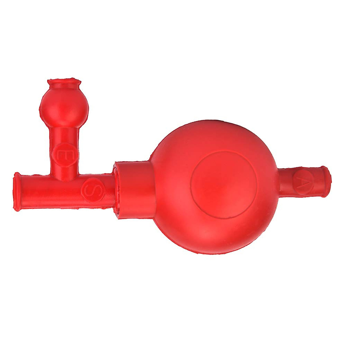 Rubber Pipette Filler Labware Rubber Suction Bulb Filling Ball with 3 Valves Pipettor Accessory for Chemistry Labware(Red)