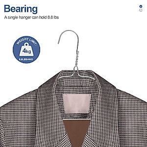 SPECILITE Wire Hangers 100 Pack, Metal Wire Clothes Hanger Bulk for Coats, Space Saving Metal Hangers 16.7 Inch Ultra Thin Non Slip with Groove, for Standard Size Suits, Shirts, Pants, Skirts-Silver