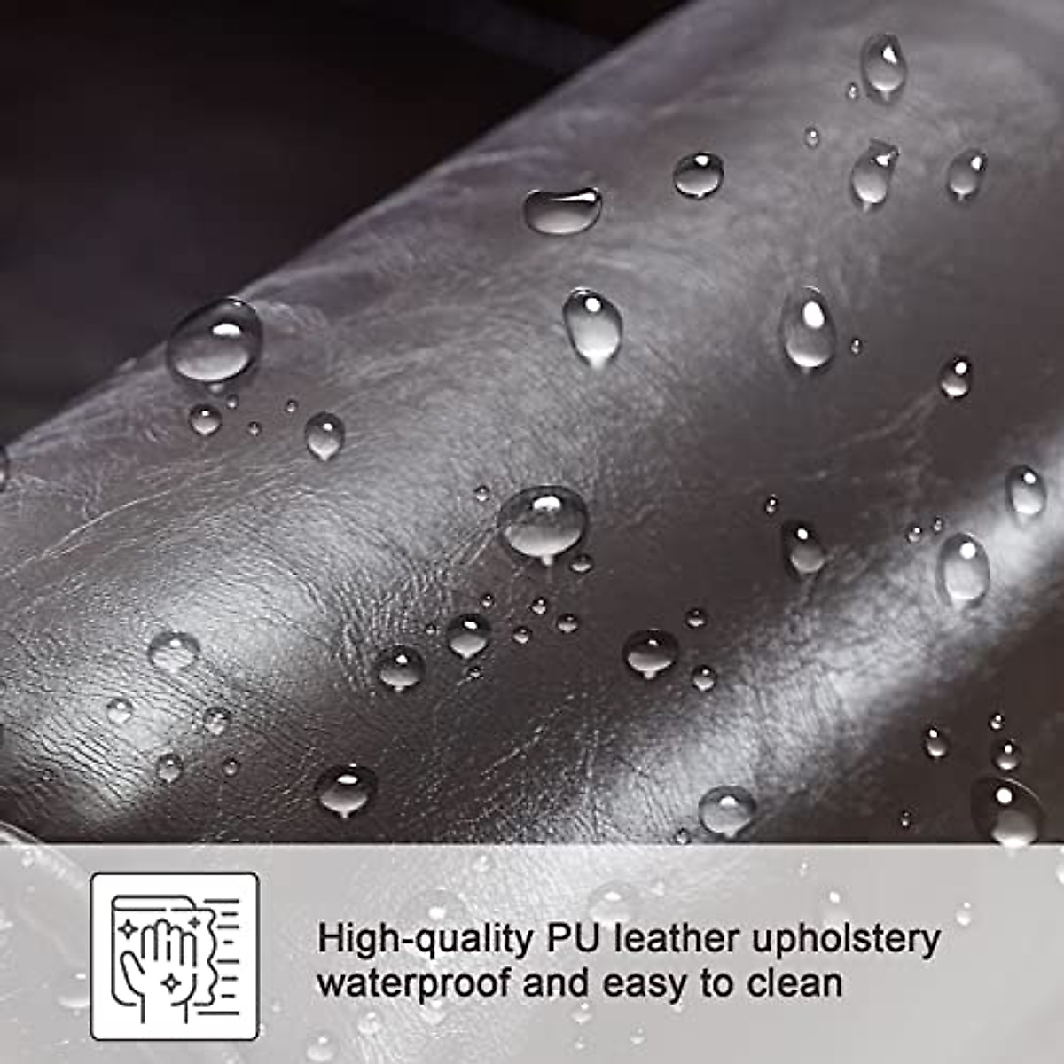 TTGIEET PU Leather Accent Chair with Arms for Living Room, Modern Upholstered Armchair with Solid Wood Legs for Single Sofa Reading Club Chair Living Room, Bedroom, Office(Dark Brown)