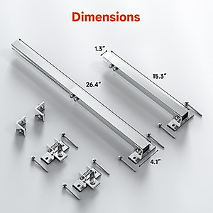 RICH SOLAR Adjustable Solar Panel Tilt Mount Brackets Support up to 300 Watt Solar Panel for Roof, RV, Boat and Any Flat Surface, for on-Grid/Off-Grid Systems