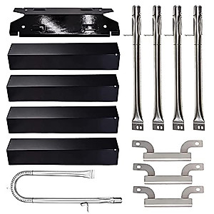 Criditpid Grill Replacement Parts for Brinkman 810-3660-S, 810-3661-F Models. Grill Heat Plate Shields, Pipe Burner Tubes and Crossover Tubes for Brinkman 810-3660-S.