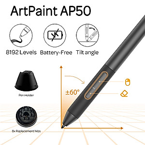 GAOMON PD156Pro - 15.6" Drawing Tablet with Screen Full-Laminated 120% sRGB Pen Display with Dial Key & 10 Hotkeys, Battery-Free Stylus Art Tablet for Digital Drawing, Anime, Sketch, Graphic Design