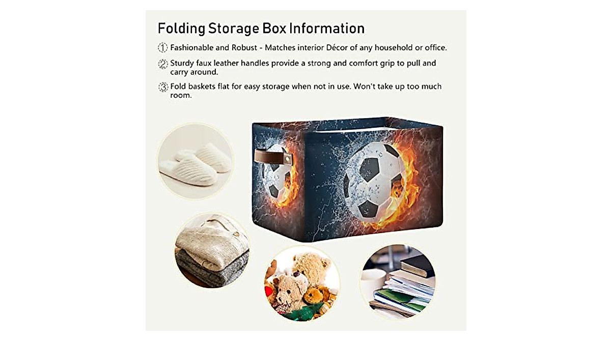FZDXZJJ Soccer Storage Baskets for Home & Office