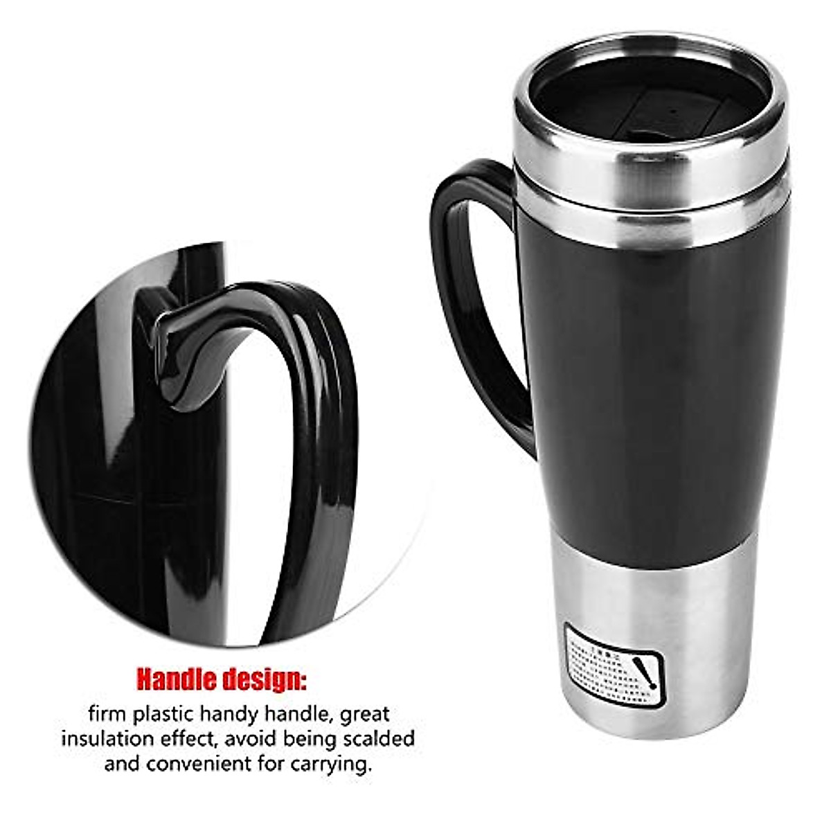 450ml Stainless Steel Electric Car Cup Travel Heating Mug, Keenso Electric Kettles Boiling Car Coffee Mug Heater with Cigarette Lighter(12V) Other Electrical Appliances