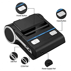 GZGYNADAST 80mm Bluetooth Portable Thermal Receipt Printer,only Compatible with Android/Windows, Can't Support iOS/ipad/MAC,3 inch Ticket Wireless Android Bill Invoice Printer for Small Business