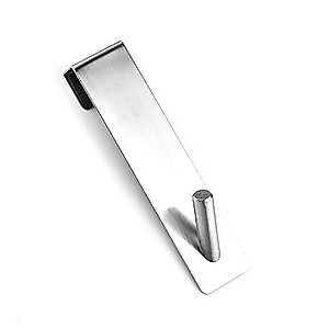 Holygloomy 2PCS 5-Inch Extended Shower Door Hooks , Over Door Hooks for Bathroom Frameless Glass Shower Door, Waterproof Stainless Steel Hooks for Hanging Coat,Towel Hooks