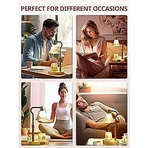 Inspireyes Candle Warmer Lamp, Electric Candle Warmer with Timer Dimmer, Height Adjustable Wax Melter Warmer for Jar Candles Scented Wax, House Warming Gifts New Home Decor, Gift for Mom, Flameless